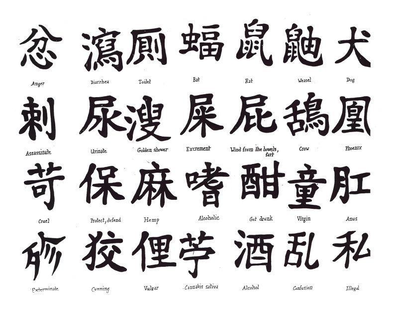 Designs with chinese signs